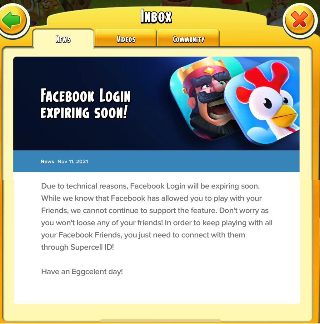 Hay Day login for Facebook is expiring soon! - Get2Gaming